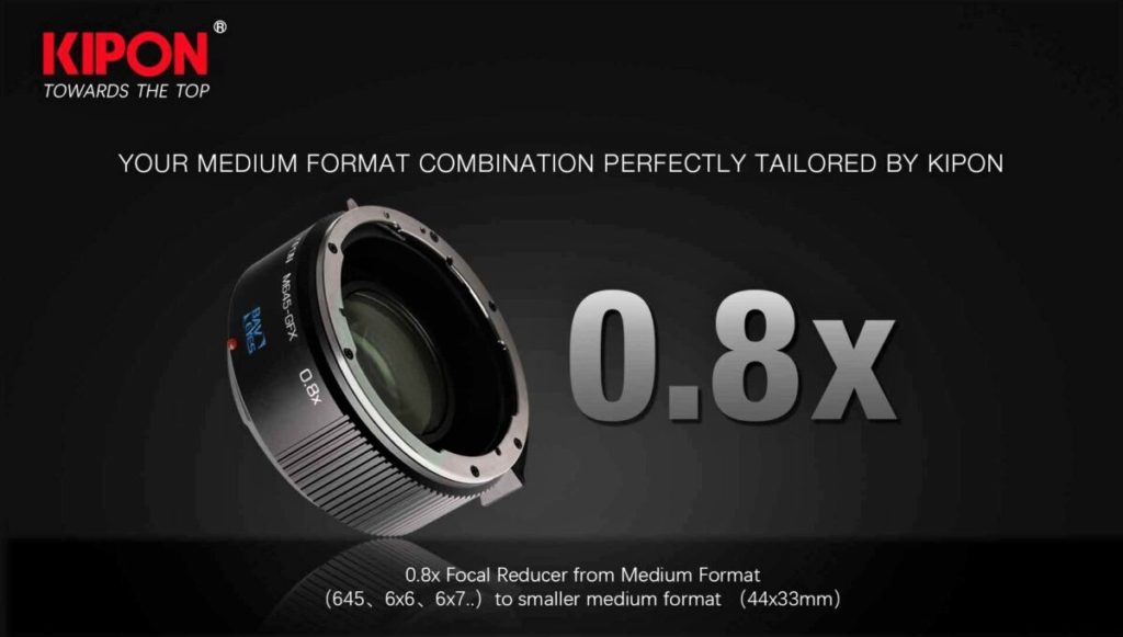 KIPON がFUJIFILM GFXマウントに中判カメラ用レンズを装着し、0.8xの焦点距離に変換できるフォーカルレデューサー付き発売 | 新東京物産株式会社